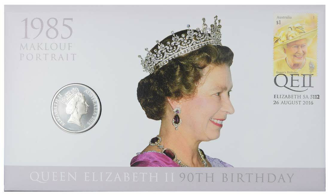 2016 Queen Elizabeth II 90th Birthday 20c - 1985 Machin Portrait PNC ...